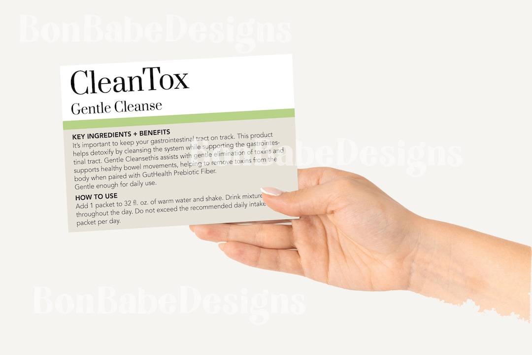 Arbonne Gentle Cleanse Sample Cards Cleantox 4 X 6 Digital File ...