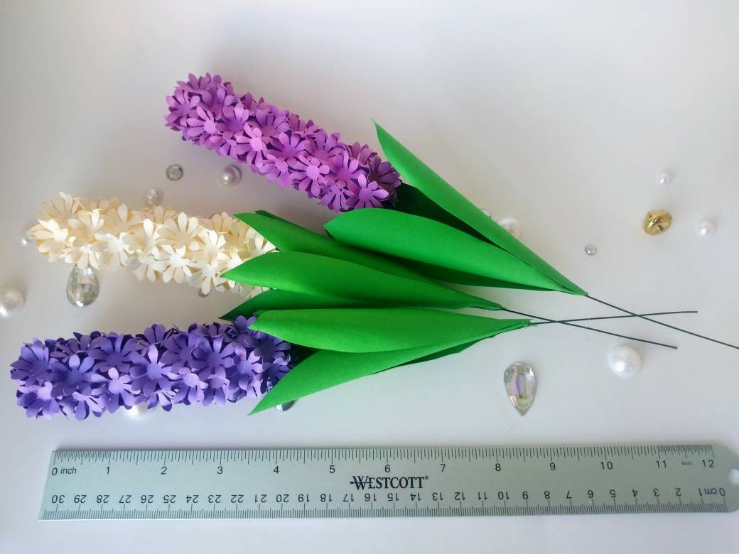 Paper Hyacinth Bouquet Paper Bouquet Gift for Her Paper | Etsy
