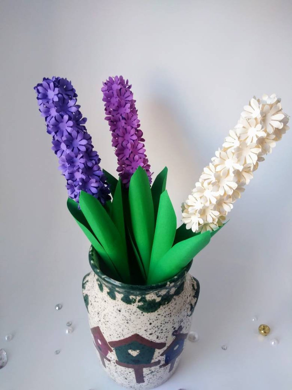 Paper Hyacinth Bouquet Paper Bouquet Gift for Her Paper | Etsy