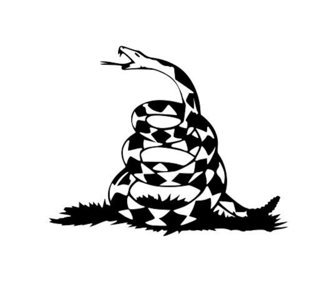 Gadsen Snake SVG, Snake, Don't Tread on Me Logo, Snake File, Gadsen ...