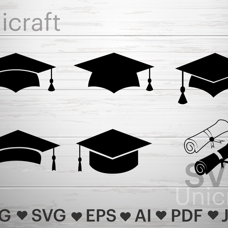 Graduation Hat Svg - Etsy