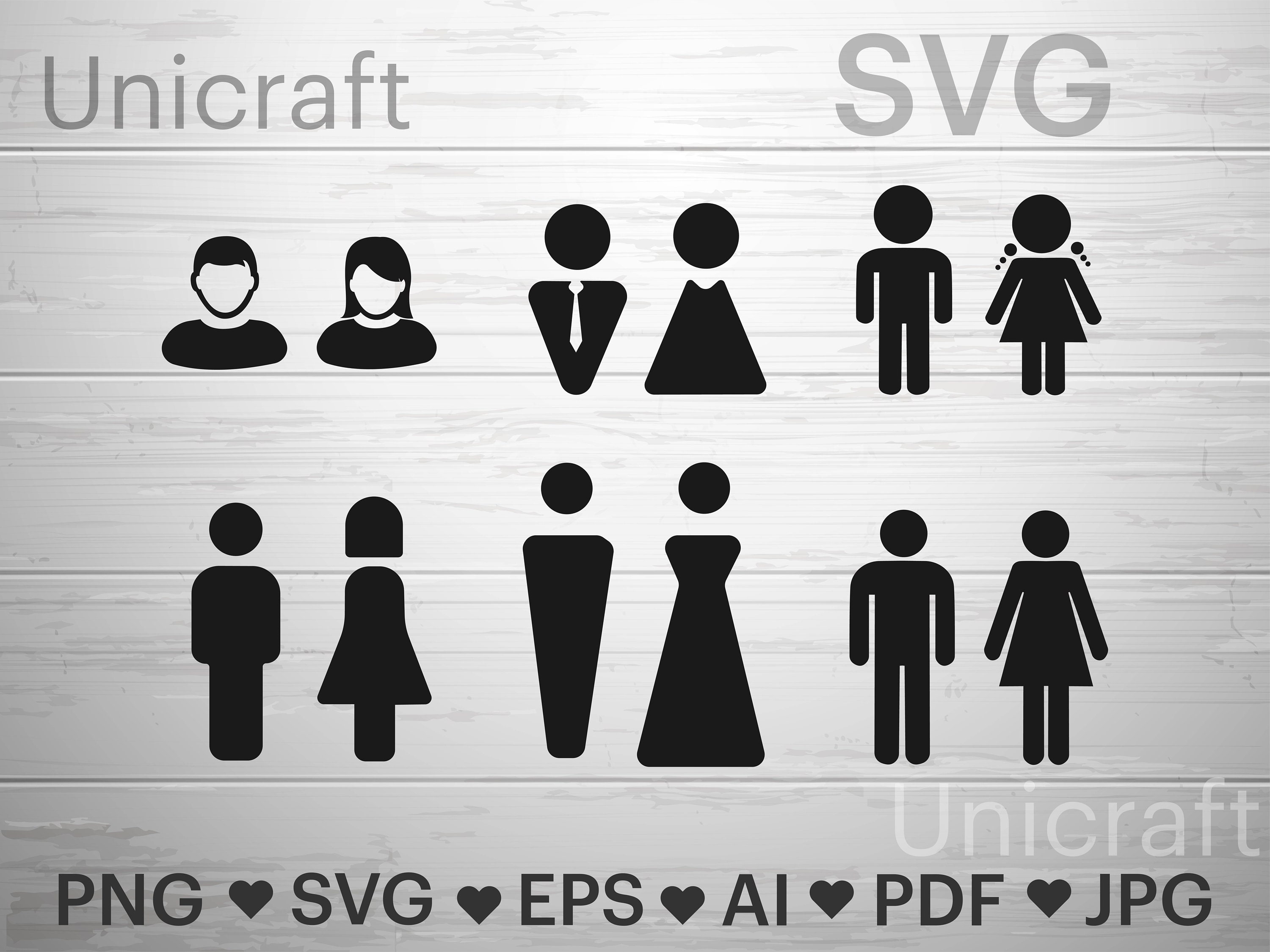 Men And Women Bathroom Sign Svg Restroom Svg Vector Free Bathroom