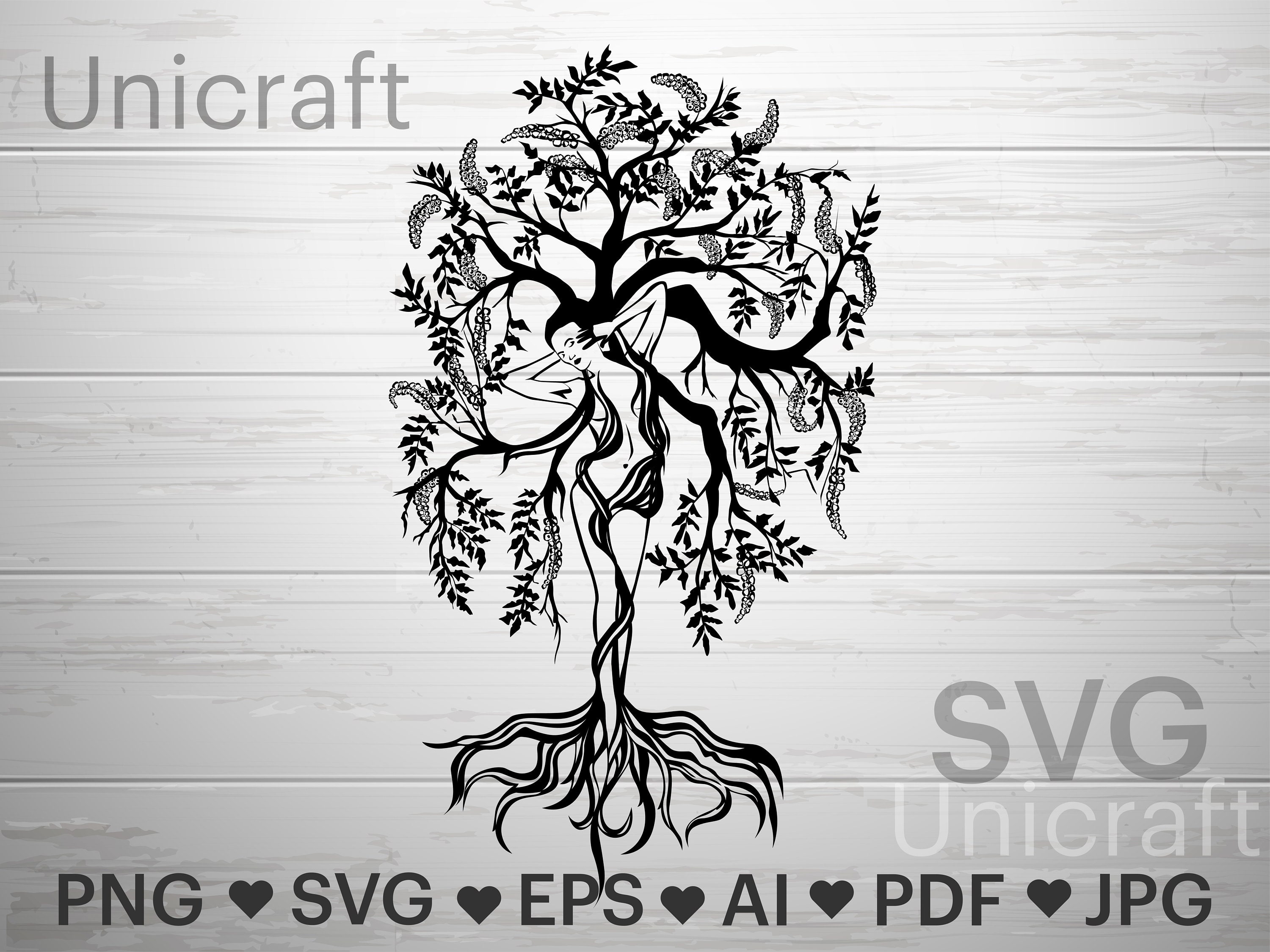 Woman Tree Svg, Save Tree Svg File, Women Empowerment Vector, Tree Lady ...