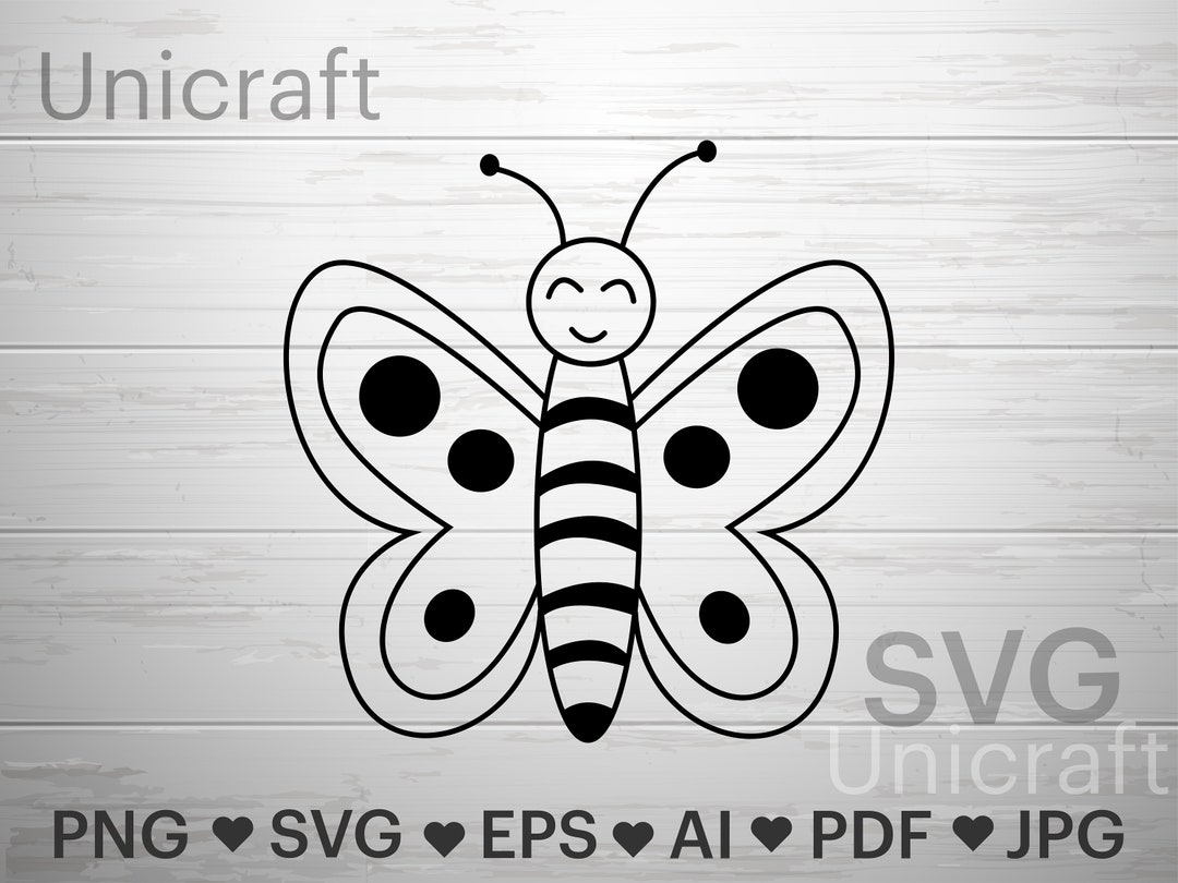 Cute Butterfly Svg File, Vector, Butterfly Silhouette Svg, Butterfly ...