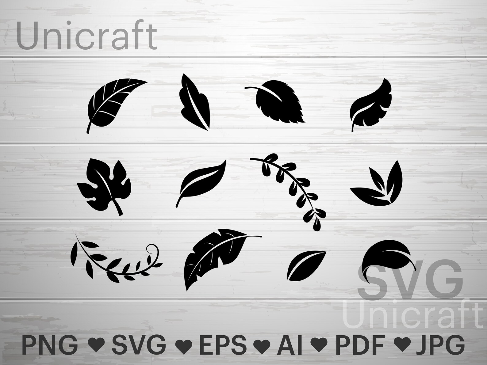 Leaves Svg, Tree Leaves Svg File, Vector, Leaves Silhouette Svg, Forest ...