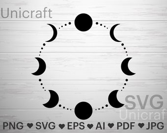 Moon Phase Svg | Etsy