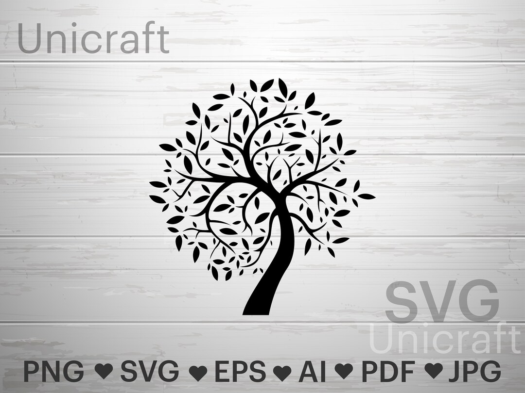Tree Svg, Tree Svg File, Vector, Tree Silhouette Svg, Forest Clipart ...