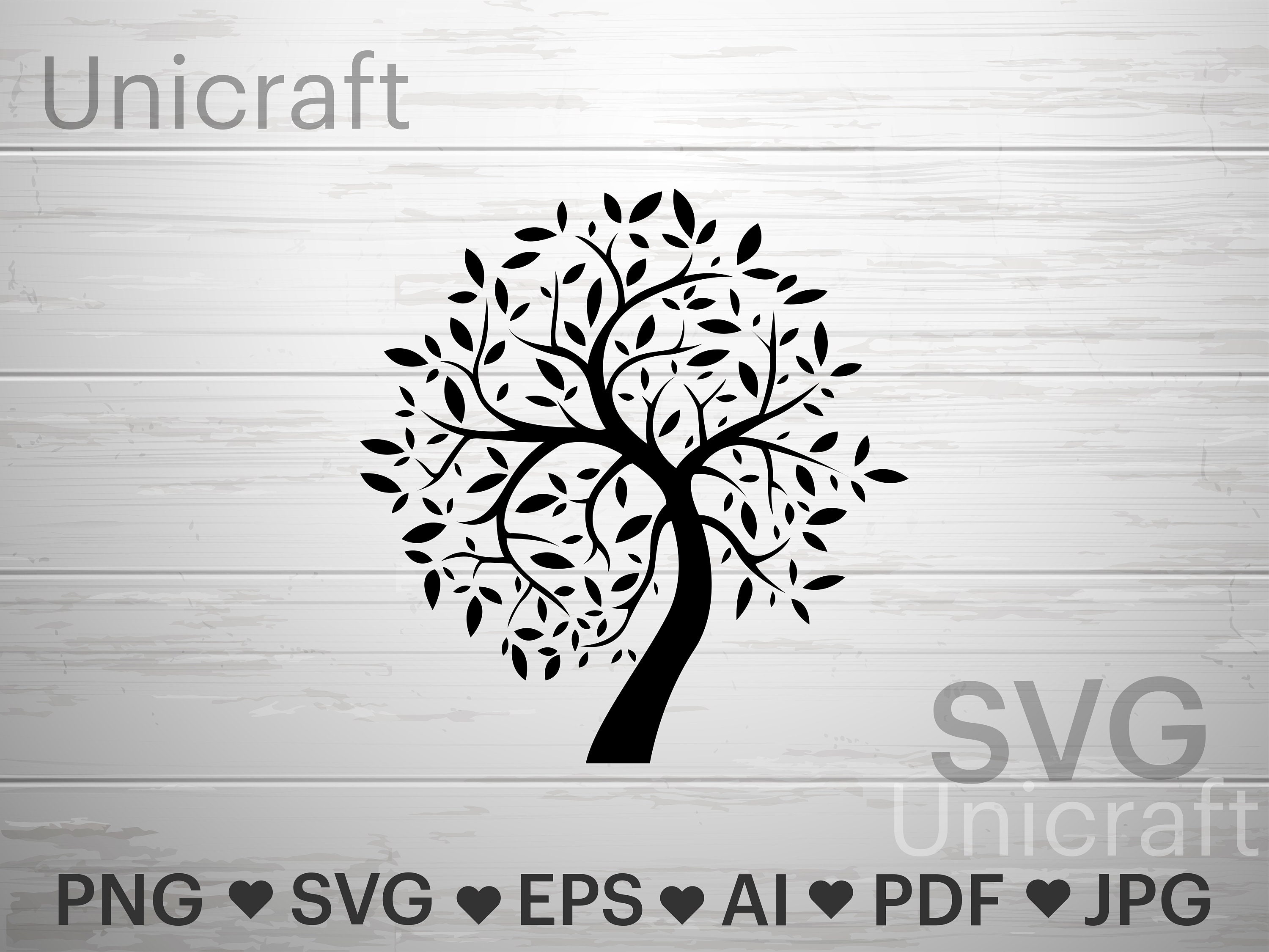 Tree Svg, Tree Svg File, Vector, Tree Silhouette Svg, Forest Clipart ...