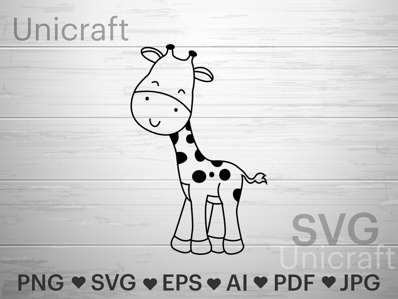 Giraffe SVG Cute Baby Giraffe SVG Cut File for Cricut and - Etsy