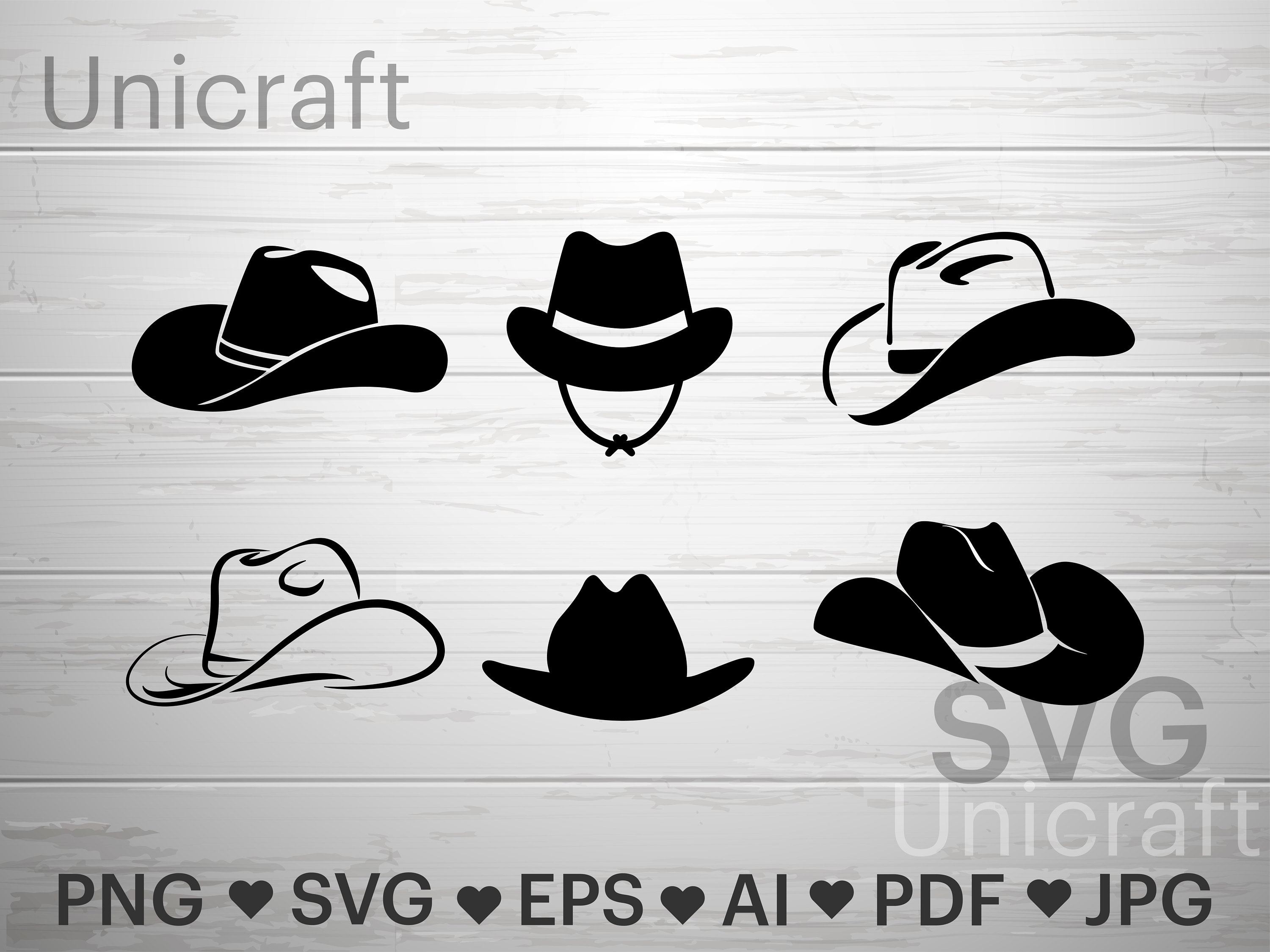 Cowboy Hat Svg, Western Cow Boy Svg File, Vector Hat Clothing ...