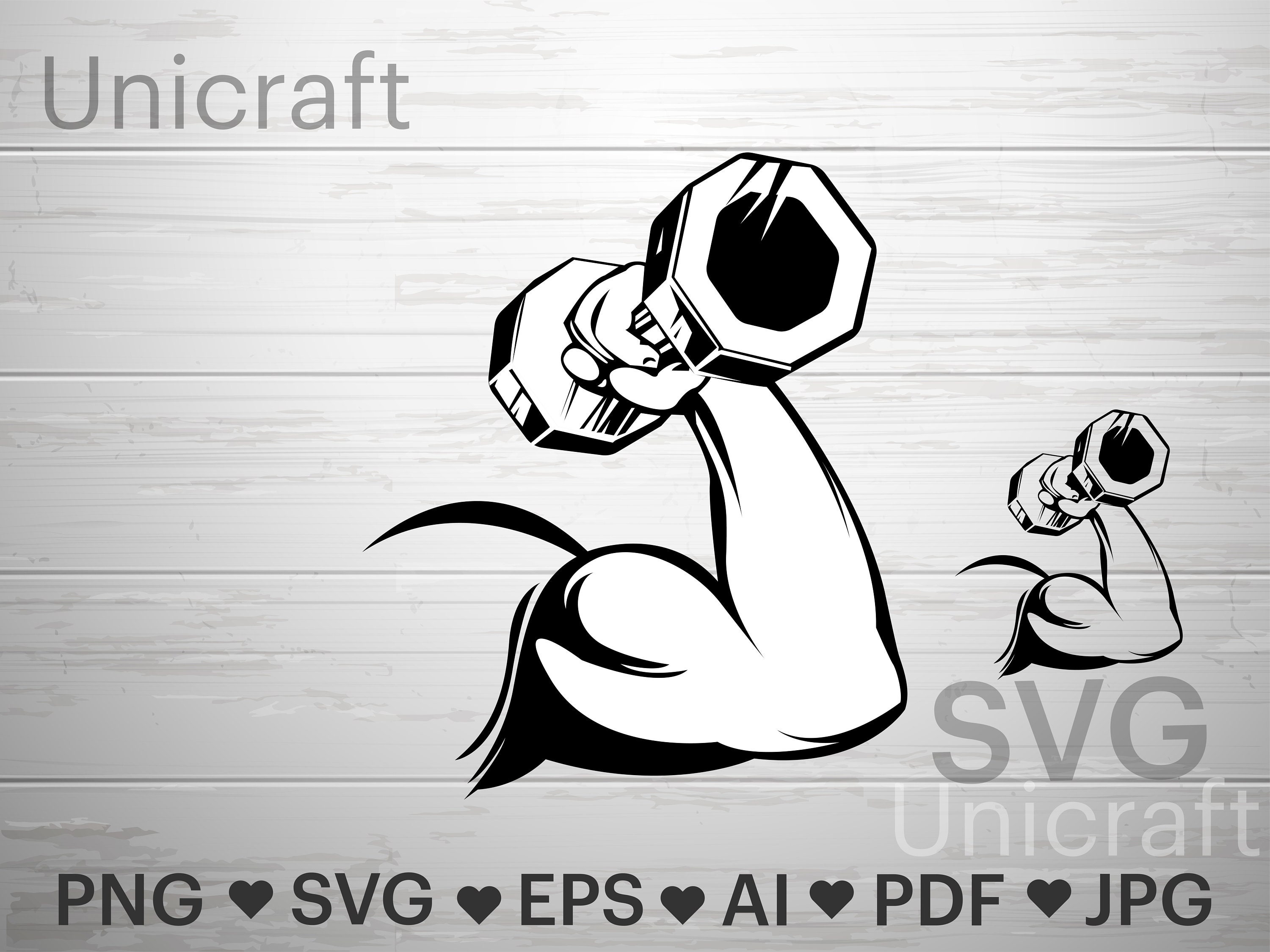 Bicep Svg, Muscle Arm Svg File, Vector, Strong Hand , Gym Power Logo ...