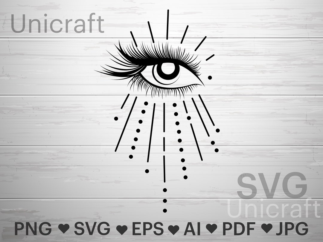 Celestial Eye Svg, Eye Svg, Mystic Eye File, Evil Doodle Eye ...