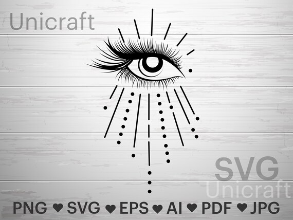 Celestial Eye Svg Eye Svg Mystic Eye File Evil Doodle Eye | Etsy