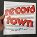 Record Town Store Sign / Retro Record Store/ Old School Vintage 1980's ...