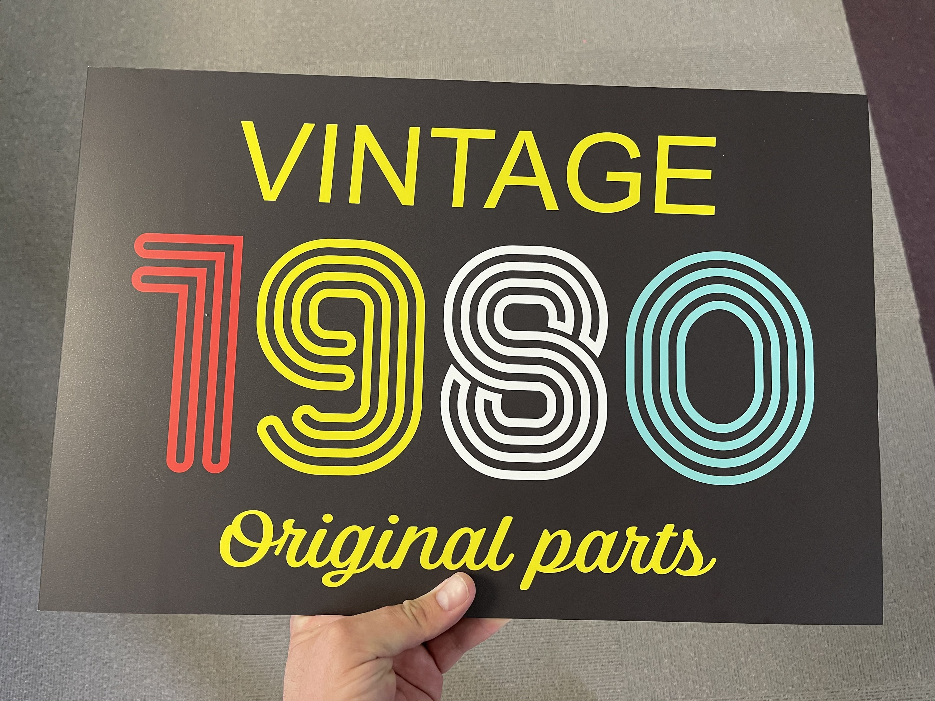 Vintage 1980's Original Parts Wall Sign / 80's Memorabilia Remake ...