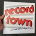 Record Town Wall Sign / 1980s Mall Sign / Metal Sign / Record Store ...