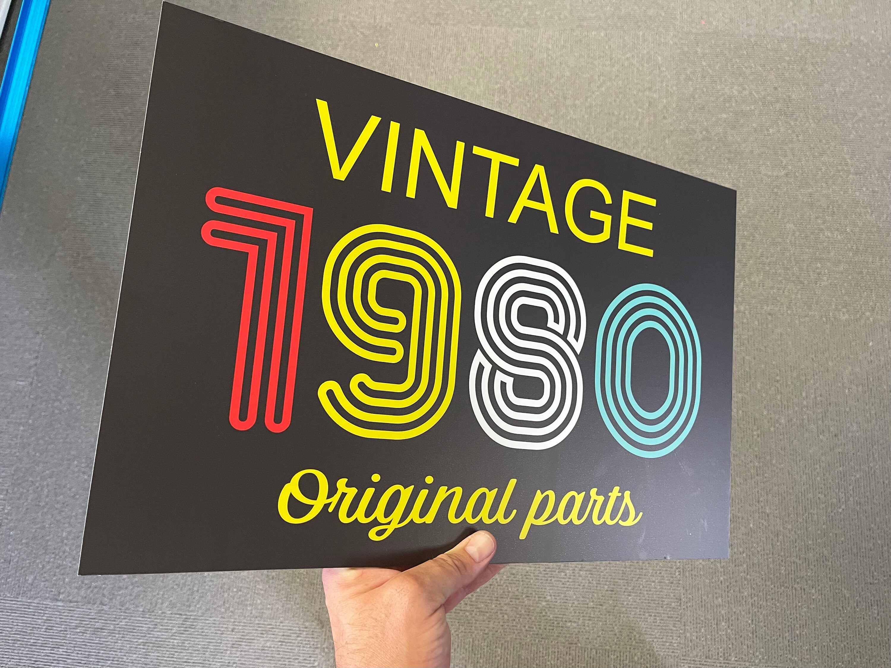 Vintage 1980's Original Parts Wall Sign / 80's Memorabilia Remake ...