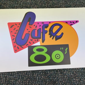 Cafe 80's Sign as Seen in Back to the Future II - Parking Sign - Etsy