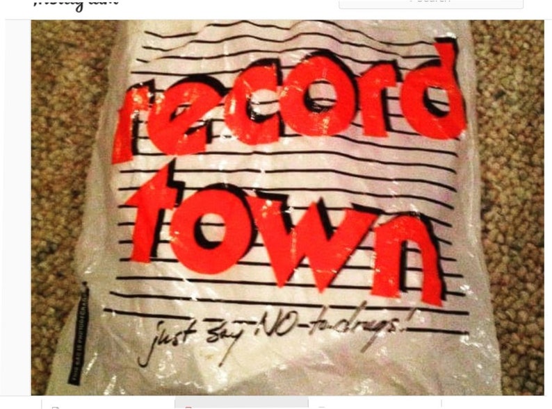 Record Town Store Sign / Retro Record Store/ Old School Vintage 1980's ...