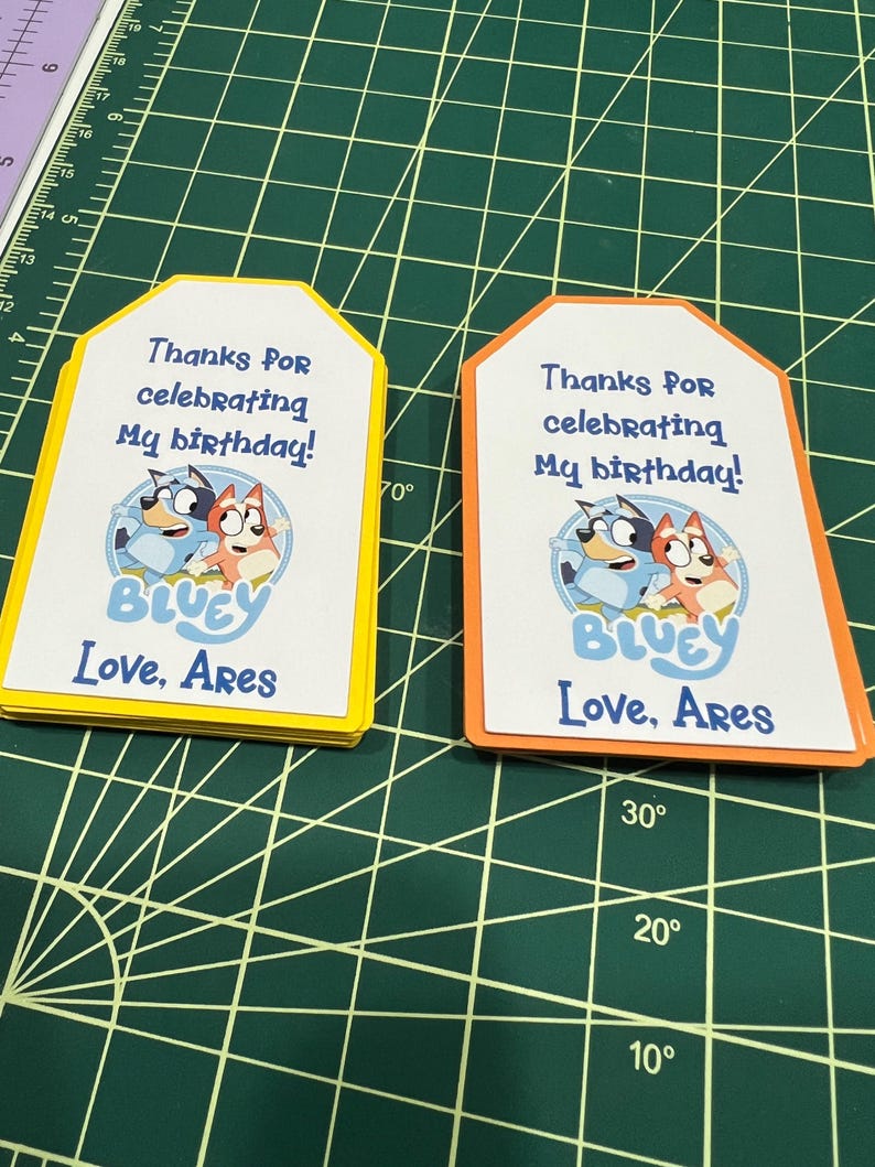 Bluey Birthday Favor Tags, Dog Birthday, Treat Boxes, Treat Bags, Party ...