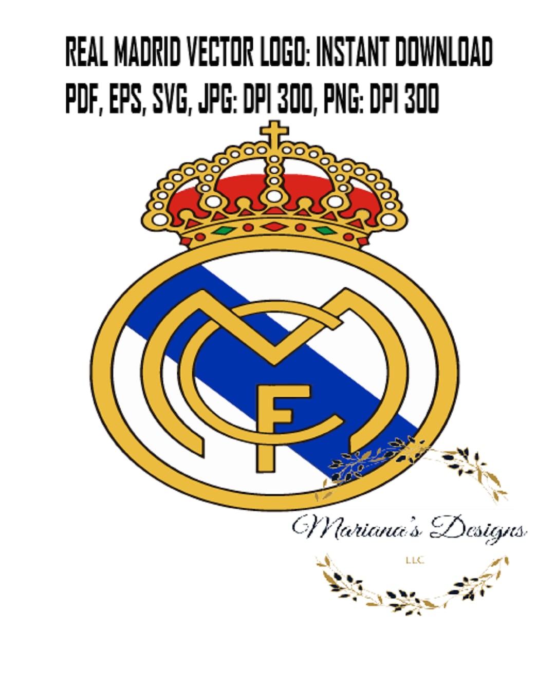 Real Madrid Vector Logo / Downloadable Files / Vector Images - Etsy