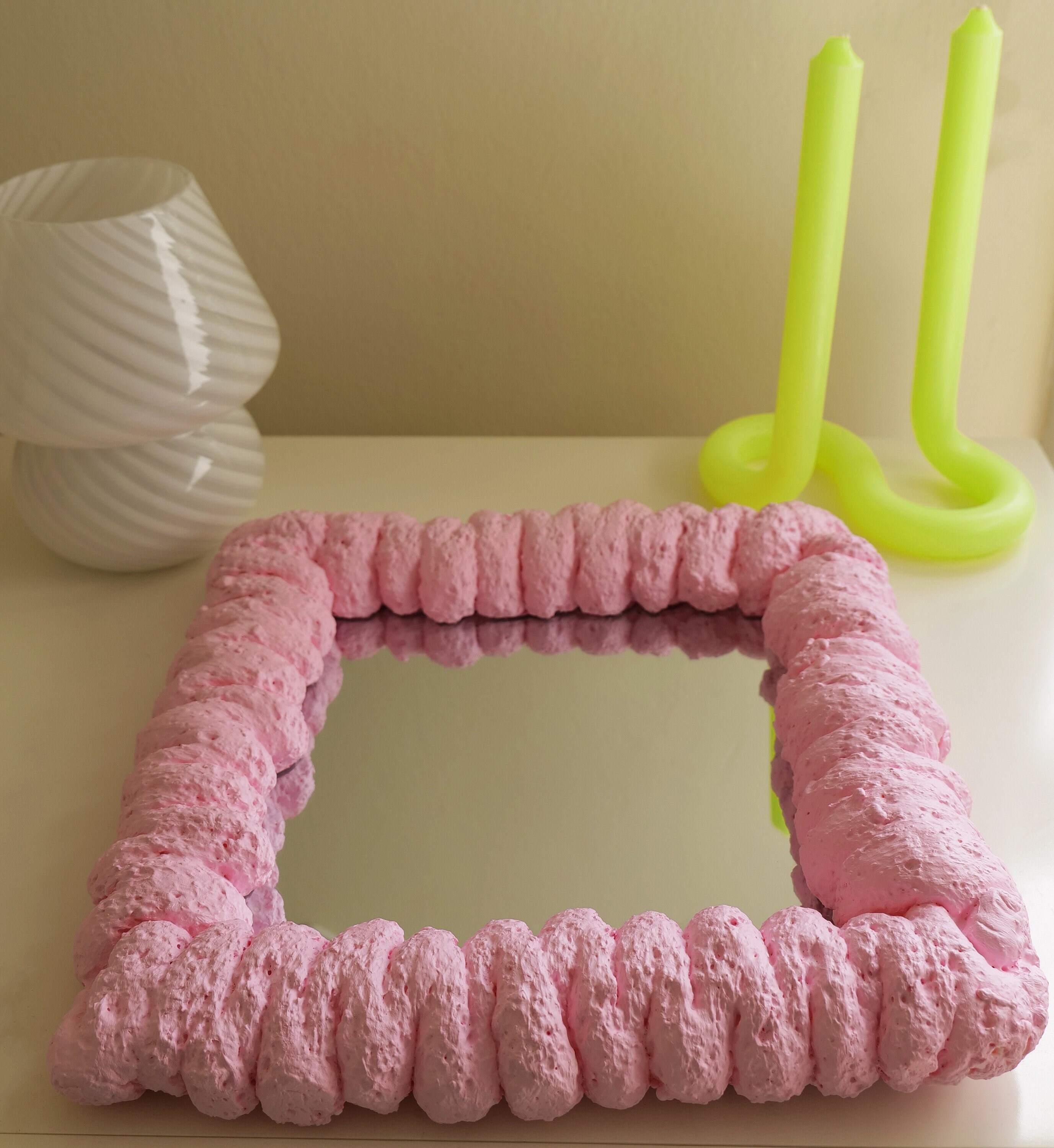 Wavy Square Foam Mirrors Danish Inspired 12 X 12 Inches - Etsy