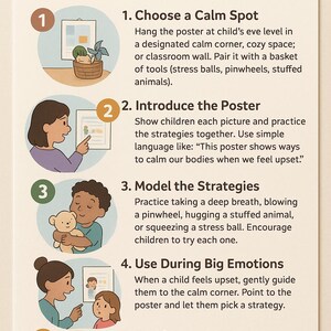 Calm Corner Poster: SEL Coping Strategies Chart for Kids (digital ...