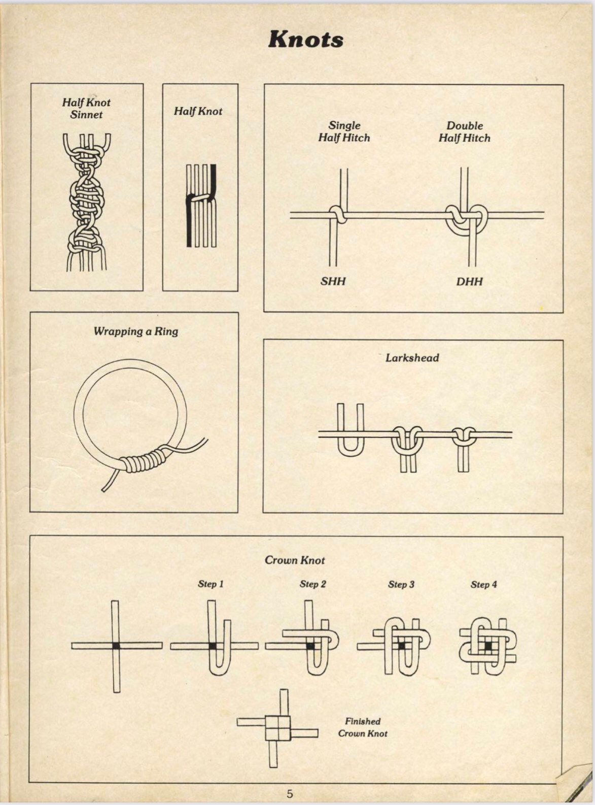 SET of 3 Macrame Pdf Patterns, 1970's Decor, DIY Macrame, Vintage Home ...