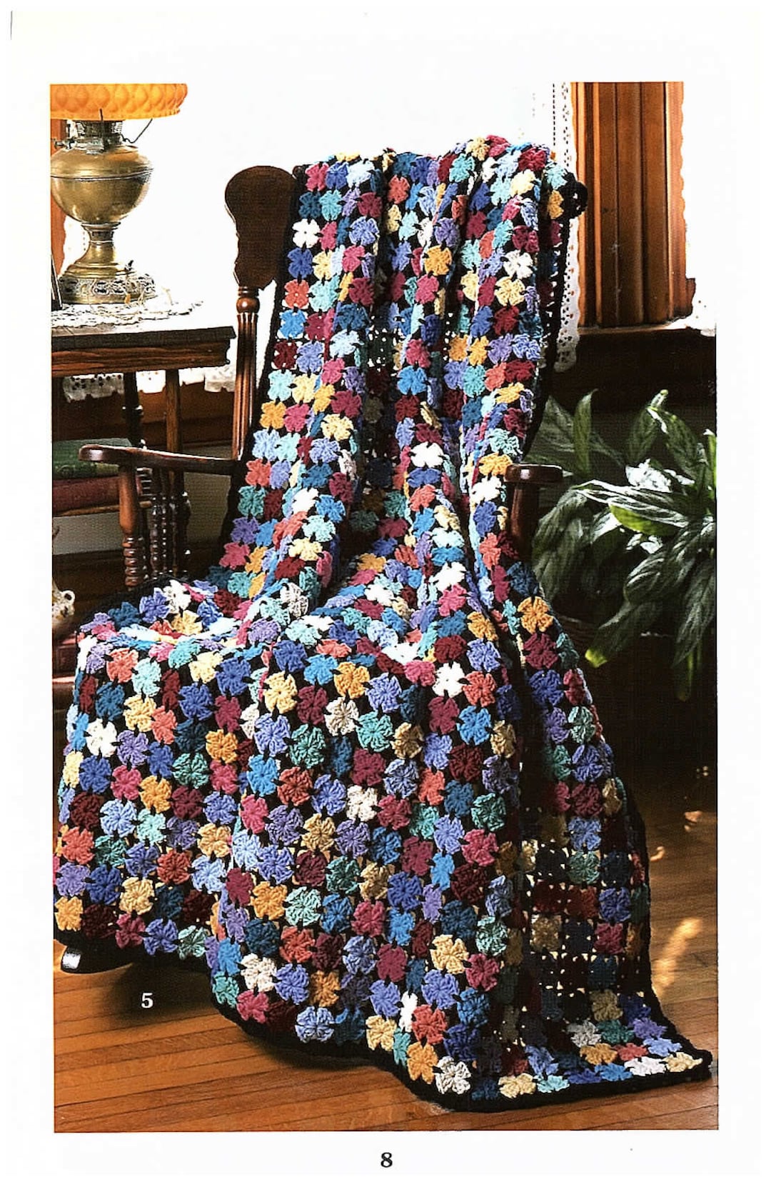 Vintage Crochet Afghan Pattern, Nursery Crocheting, Blanket Pattern ...