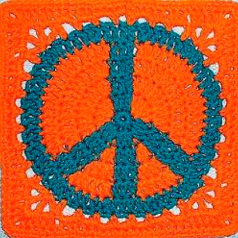 Crochet Peace Sign - Etsy
