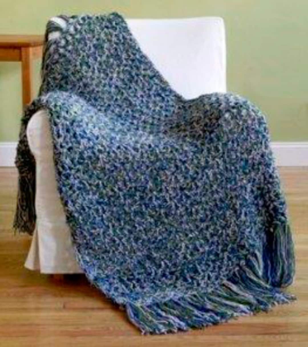 Vintage Blanket Crochet Pattern, Crochet Afghan Pattern, Vintage Shawl ...