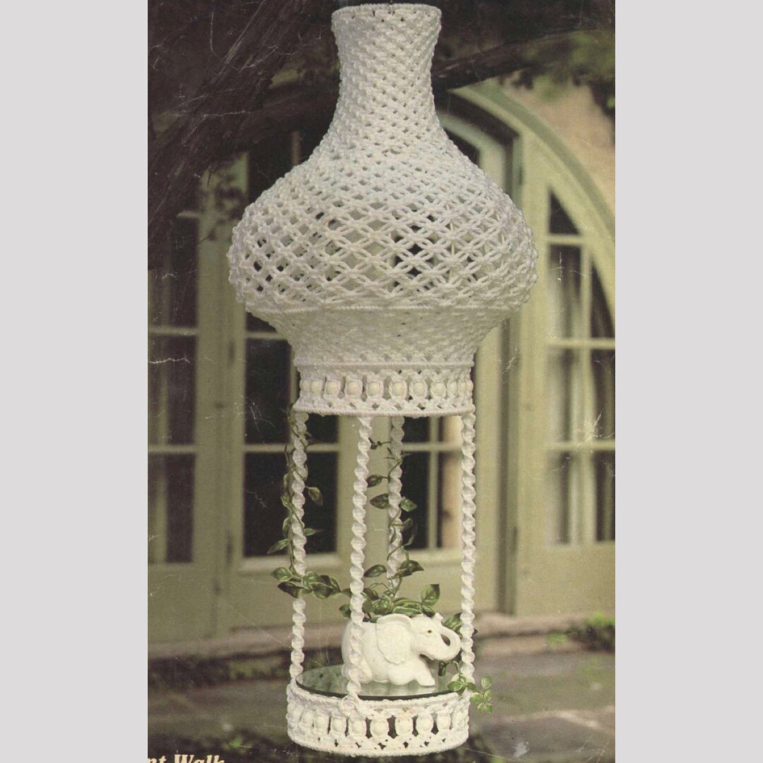 Vintage PDF Pattern, Macrame Plant Hanger, Rustic Farmhouse, PDF ...