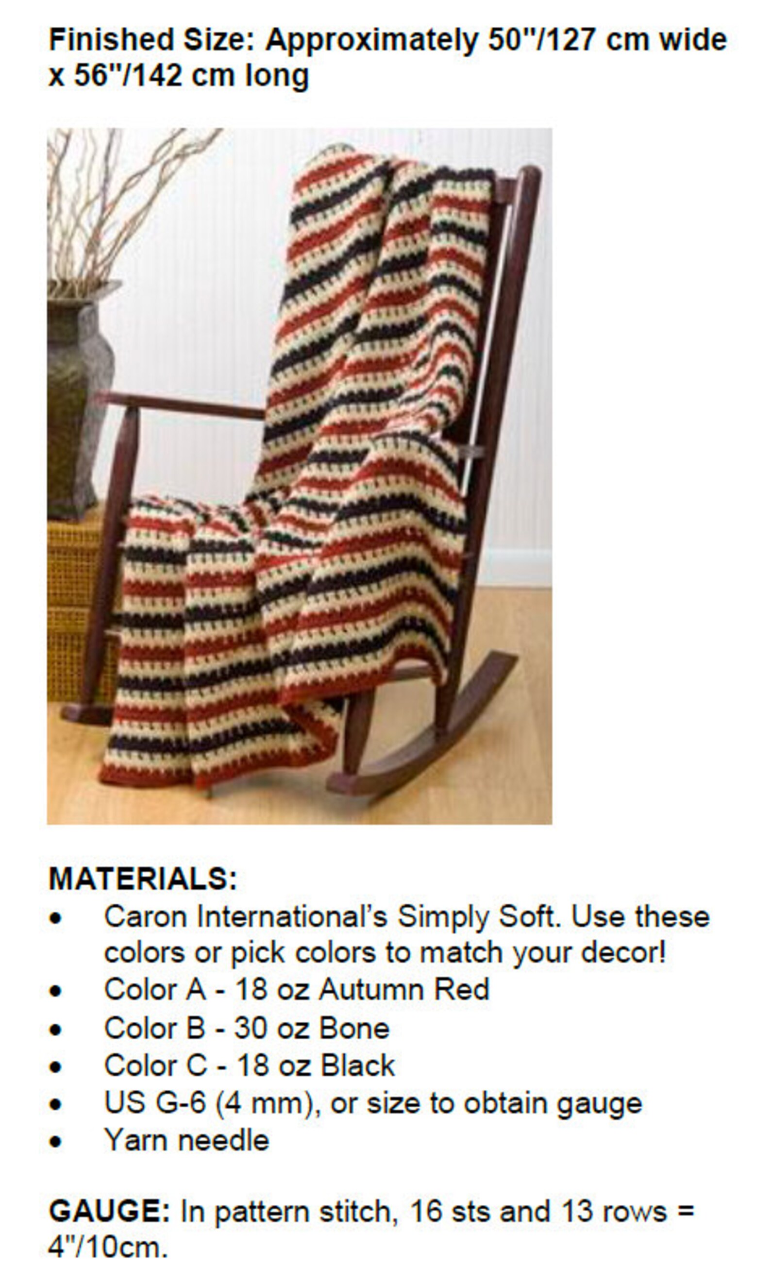 Vintage Cozy Afghan Crochet Pattern, Nursery Crocheting Blanket Pattern ...