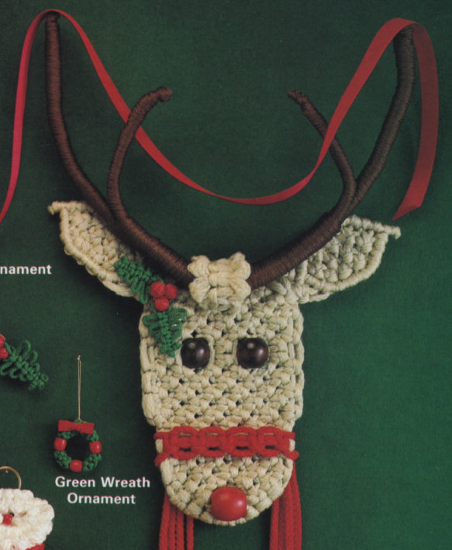 4 Macrame Vintage Patterns Christmas Reindeer Macrame Saint - Etsy