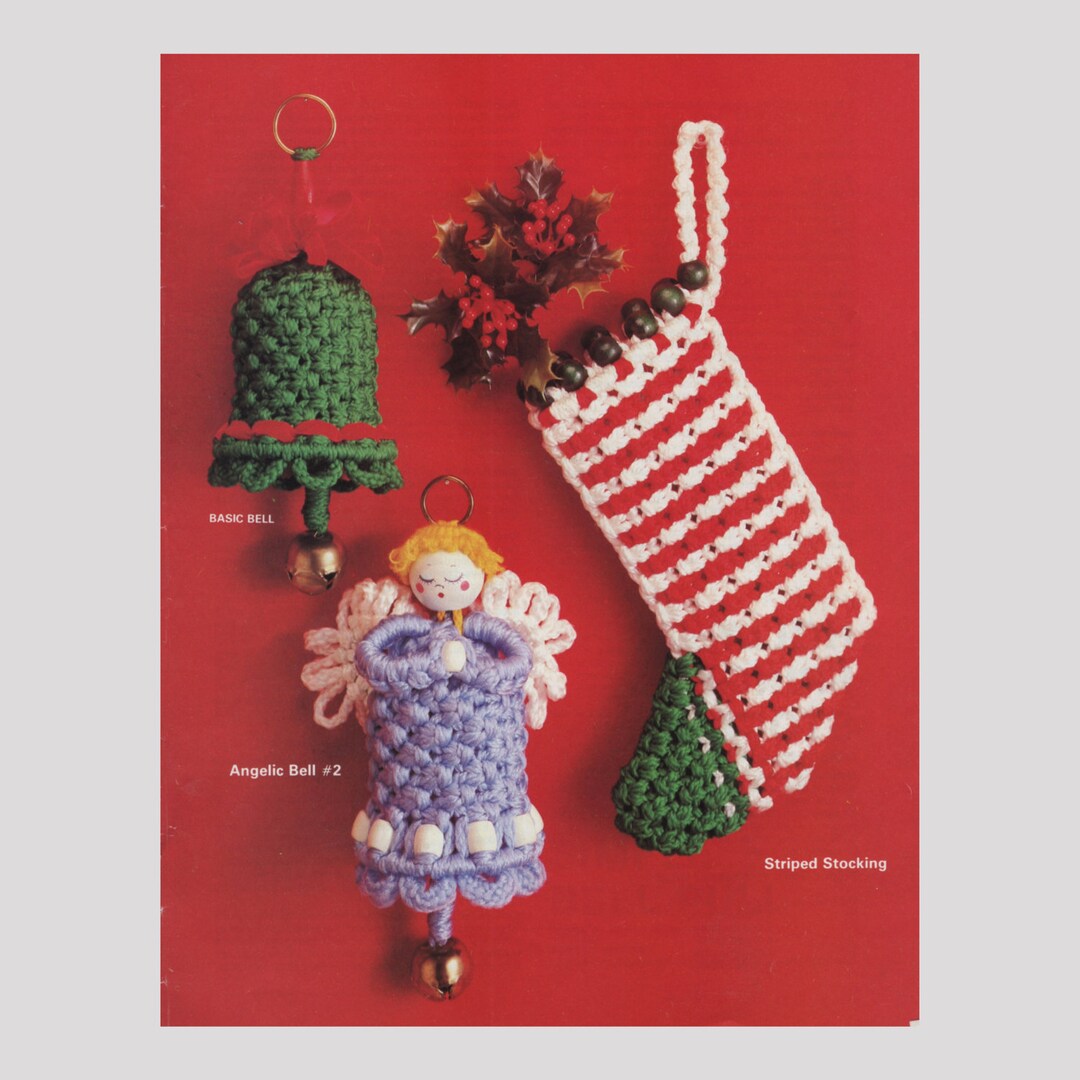 Vintage Macrame 3 Patterns, Macrame Basic Bell, Angelic Bell, Striped ...