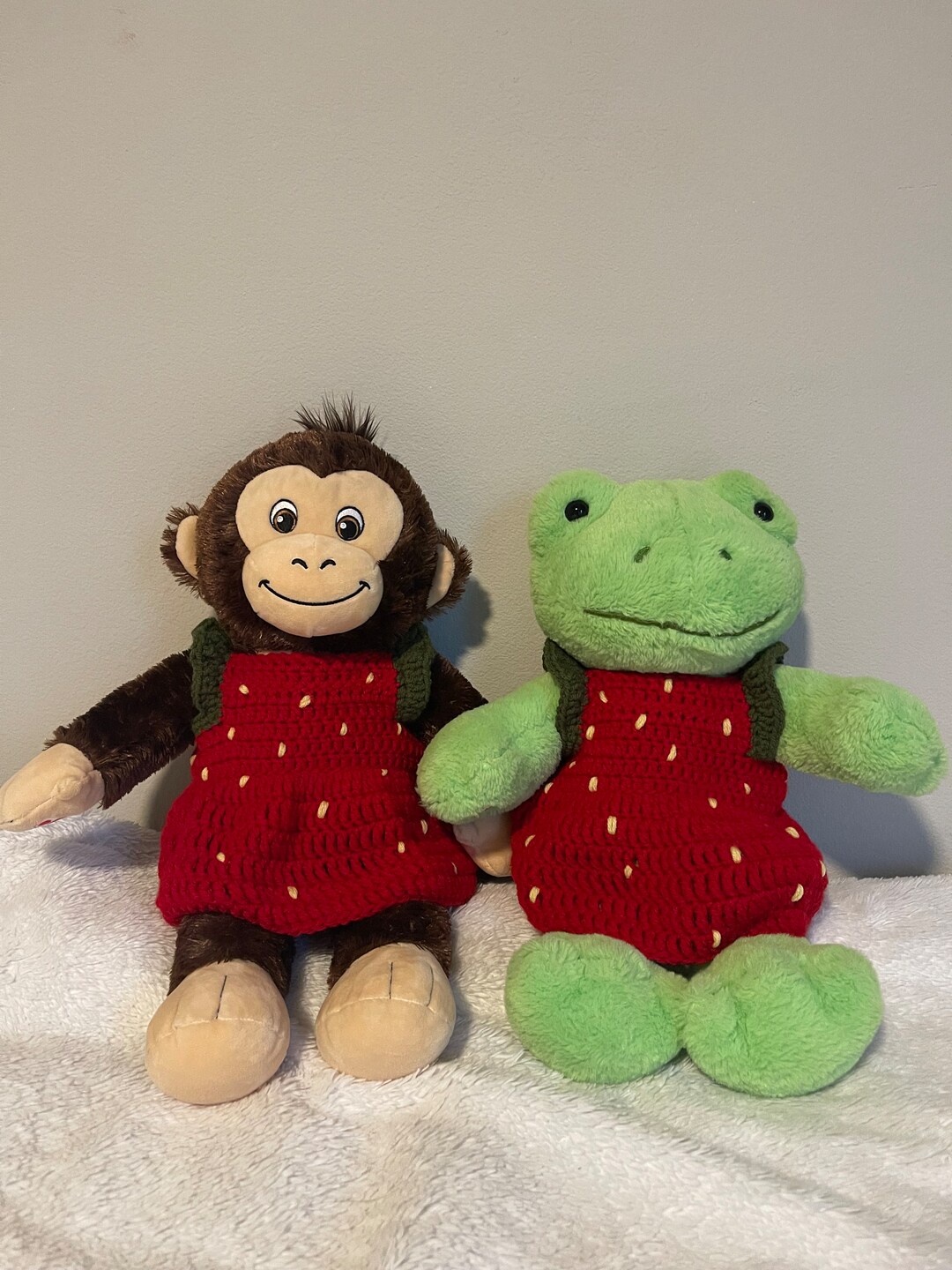 Handmade Crochet Build A Bear Strawberry Dress/ Build A Bear Clothings ...