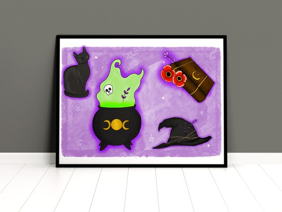Witchy Flash Sheet Tattoo Flash Digital Print - Etsy