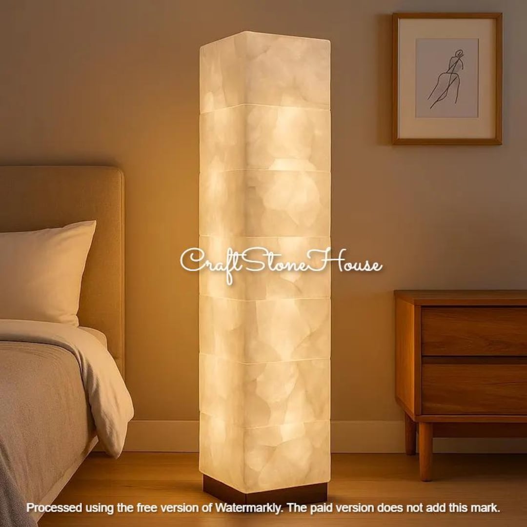Handmade White Quartz Crystal Lamp Natural Stone Night Light - Etsy