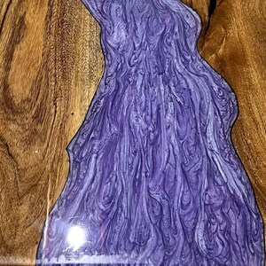 Purple Epoxy Resin River Dining Table Tops, Made to Order Handmade ...