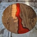 Red Epoxy Table Top Round for Living Room Hallway Custom to Order Resin ...