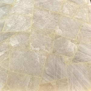 Beautiful Rectangle White Quartz Kitchen Dining Table Handmade Natural ...