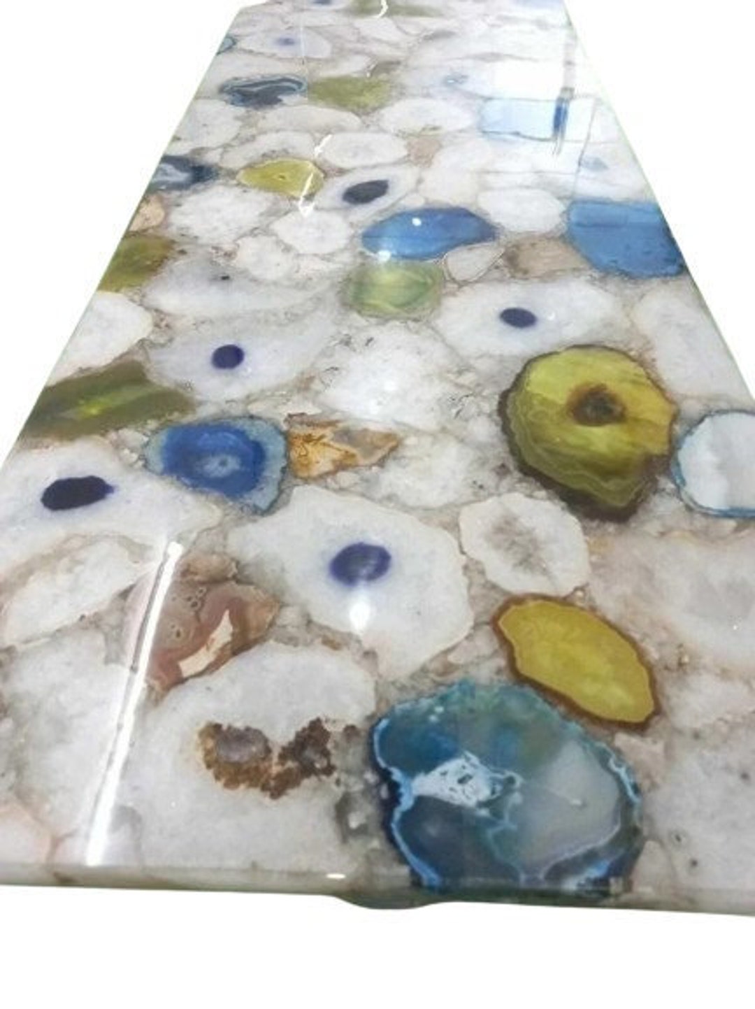 Agate Office Table Top Custom Table Tops Multi Geode Stone - Etsy