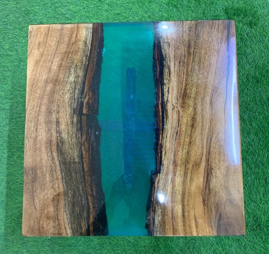 Square Epoxy Table Top, Resin Coffee Table, Wooden Table, Handmade ...