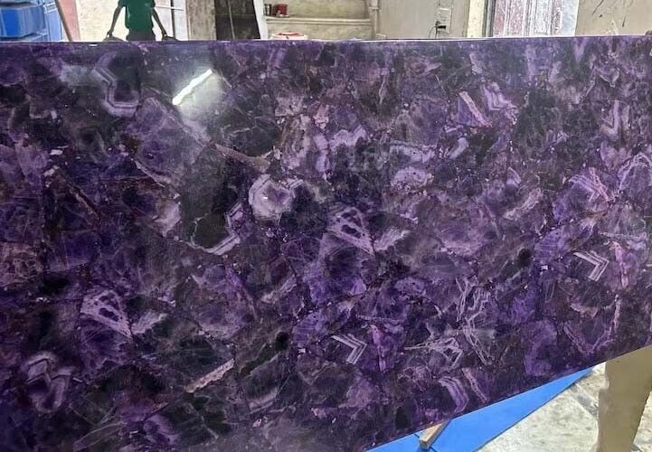 Amethyst Stones Countertop / Dining Table, Purple Amethyst Stone ...