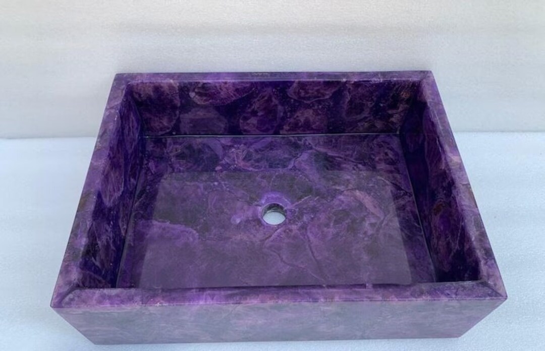 Exclusive Amethyst Wash Basin, Amethyst Gemstone Counter Top Vessel ...