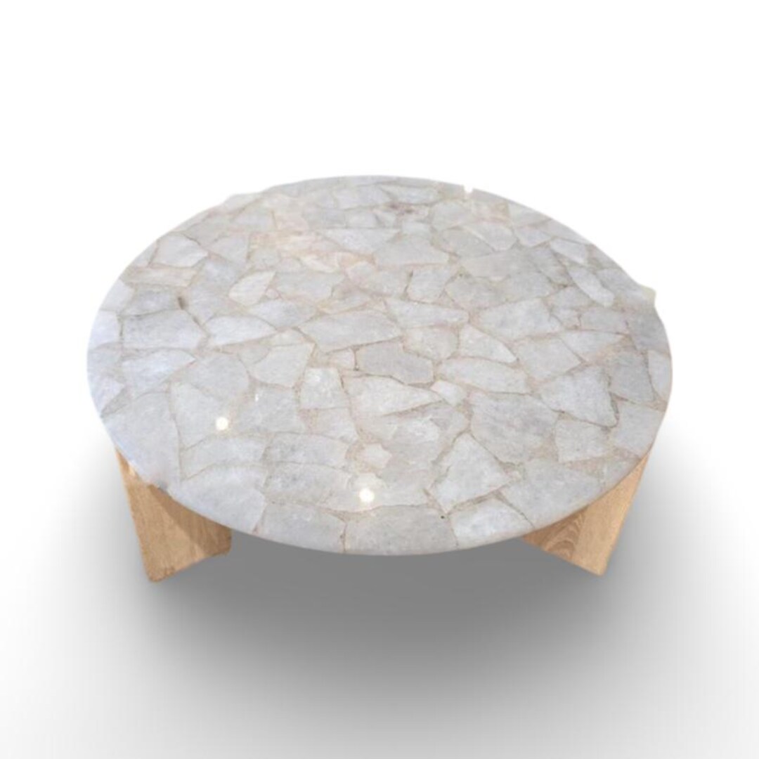 Exclusive Coffee Table Tops for Restaurant Decor Handmade Natural White ...