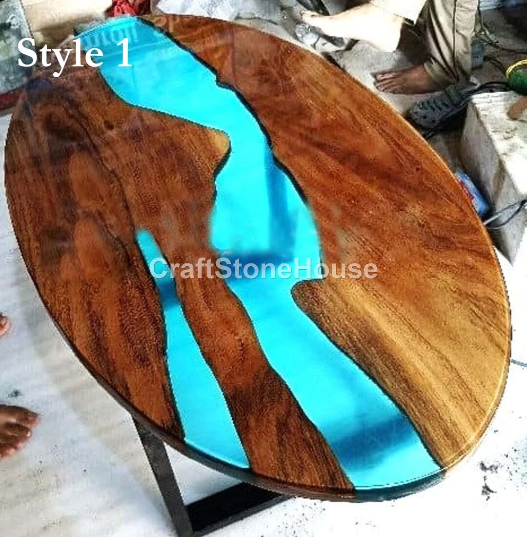 Oval Epoxy Table Epoxy Dining Table Resin Wooden Table - Etsy