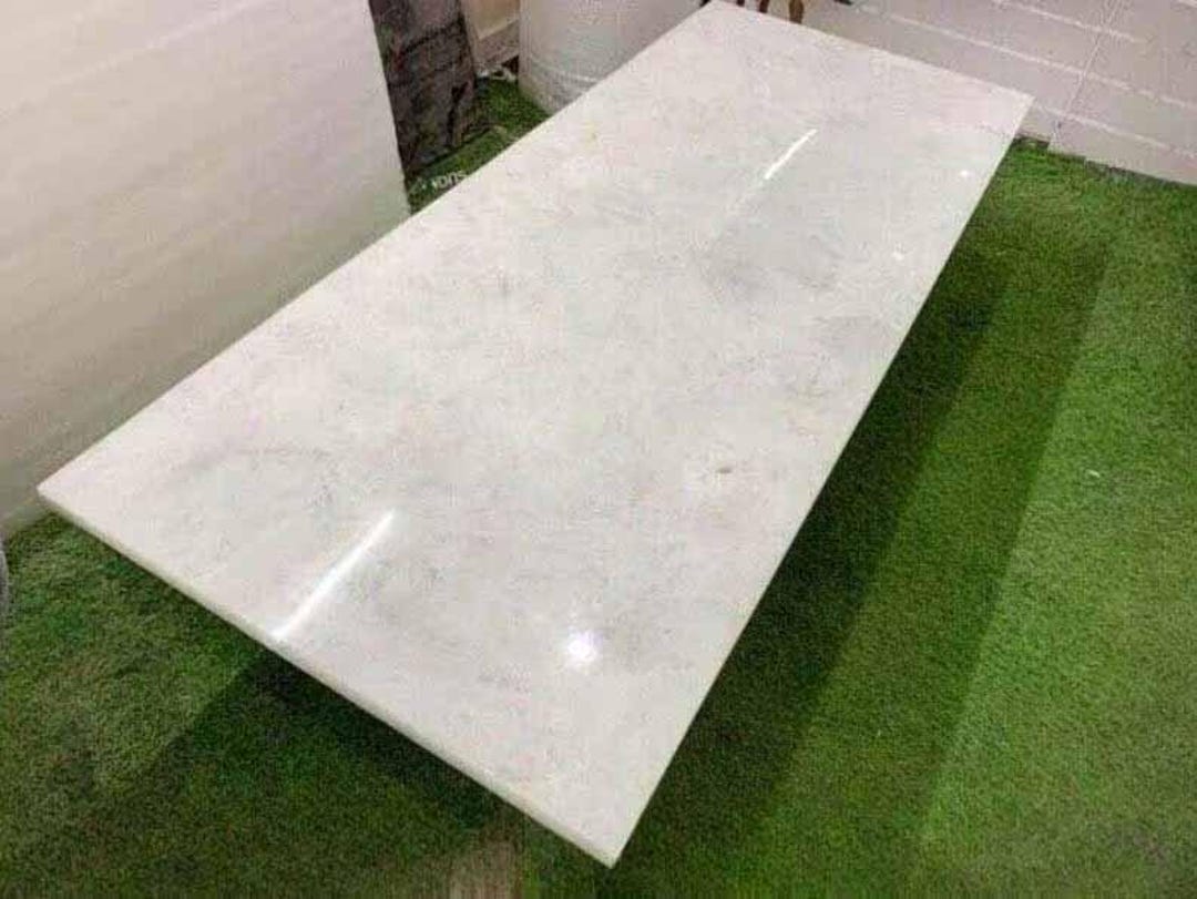 Natural White Quartz Stone Dining Center Table Top Kitchen Countertop ...