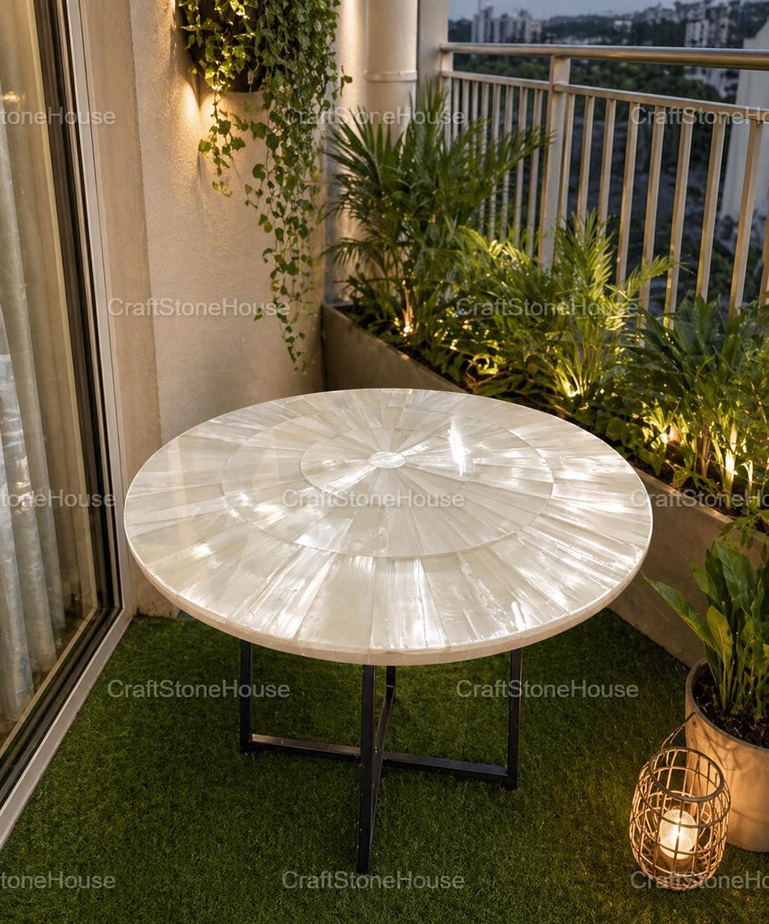 Handmade Selenite Sunburst Table Top Crystal Gemstone Inlay Interior - Etsy