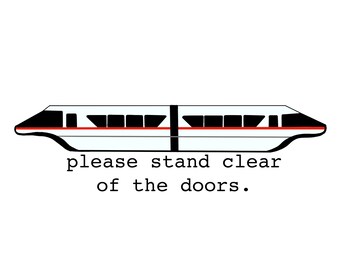 Monorail Sticker - Etsy